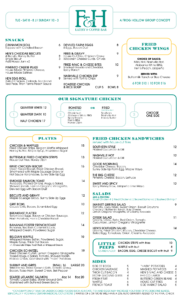 Menu | Frog and the Hen